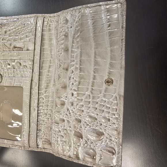 Brahmin | Bags | Brahmin Cream Crocodileembossed Wallet | Poshmark
